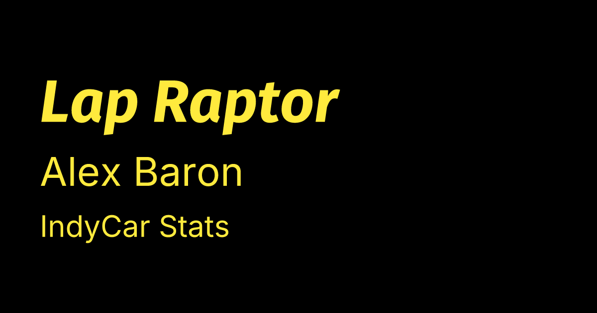 Alex Baron - IndyCar Stats & Analytics - Lap Raptor