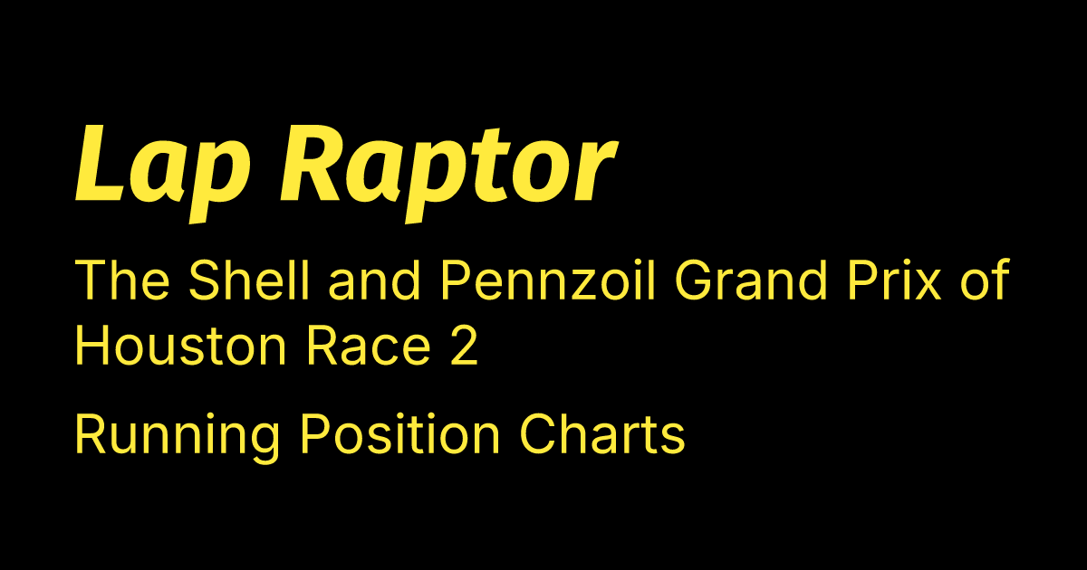 Running Position Charts - 2013 IndyCar The Shell and Pennzoil Grand ...