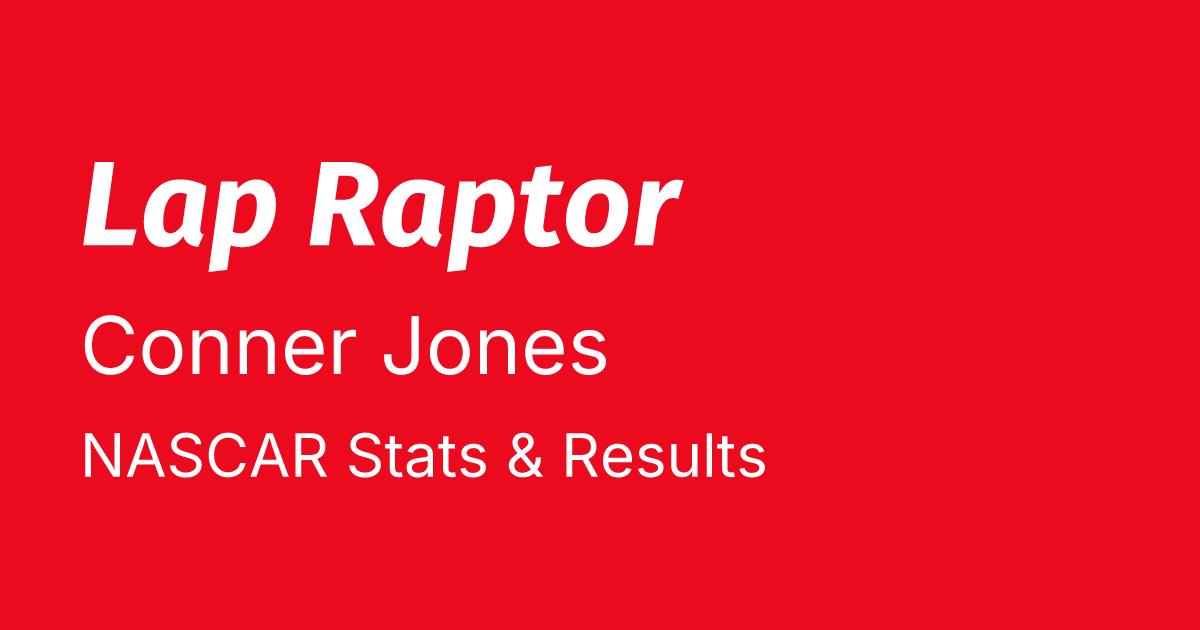 Conner Jones Stats & Results - Lap Raptor