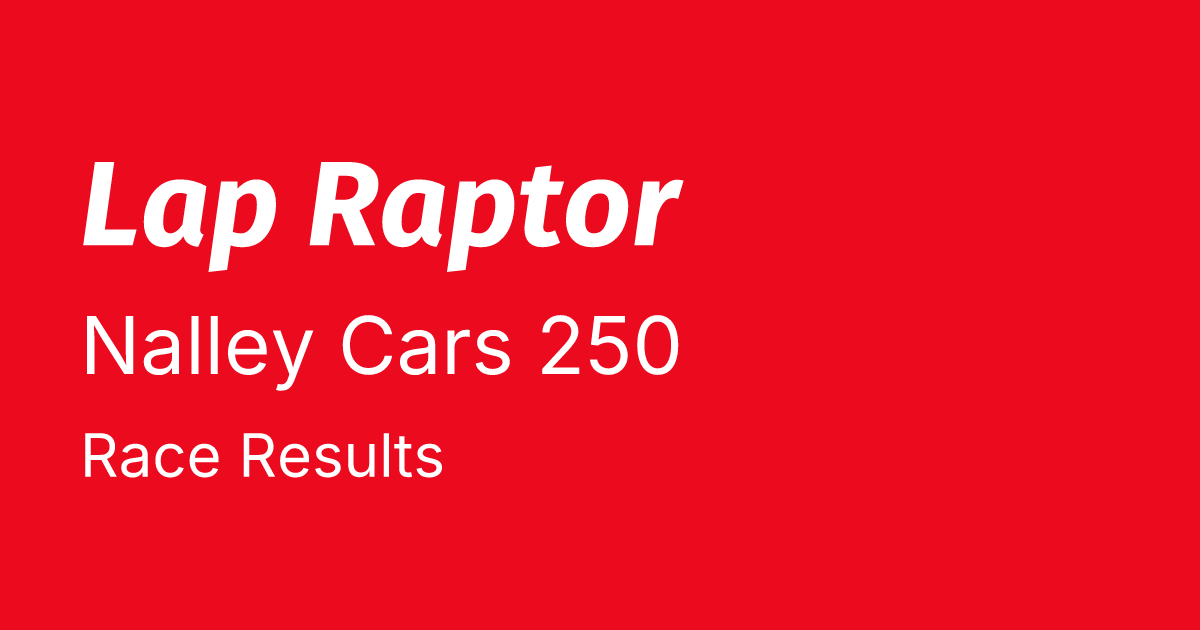 Stats & Results - 2022 Xfinity Series Nalley Cars 250 @ Atlanta Motor ...